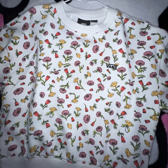 Vans | Tops | Vans All Over Long Sleeve Crew Womens Clothing | Poshmark